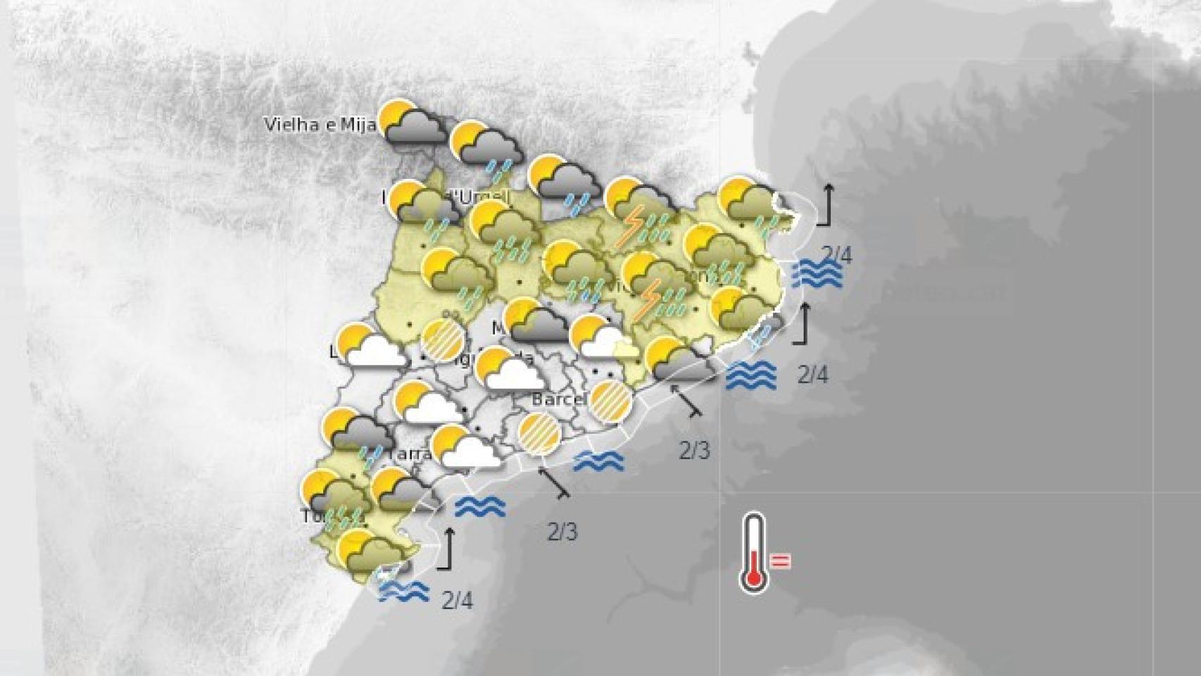 Vuelve la lluvia a Cataluña: tormentas y granizo a partir de la tarde
